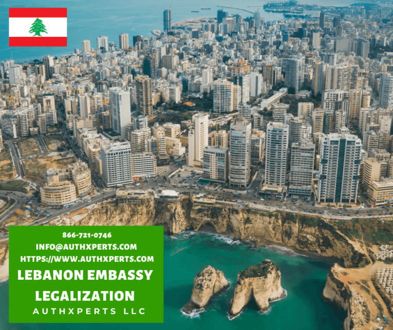 Lebanon Embassy Legalization – Authxperts LLC, USA
